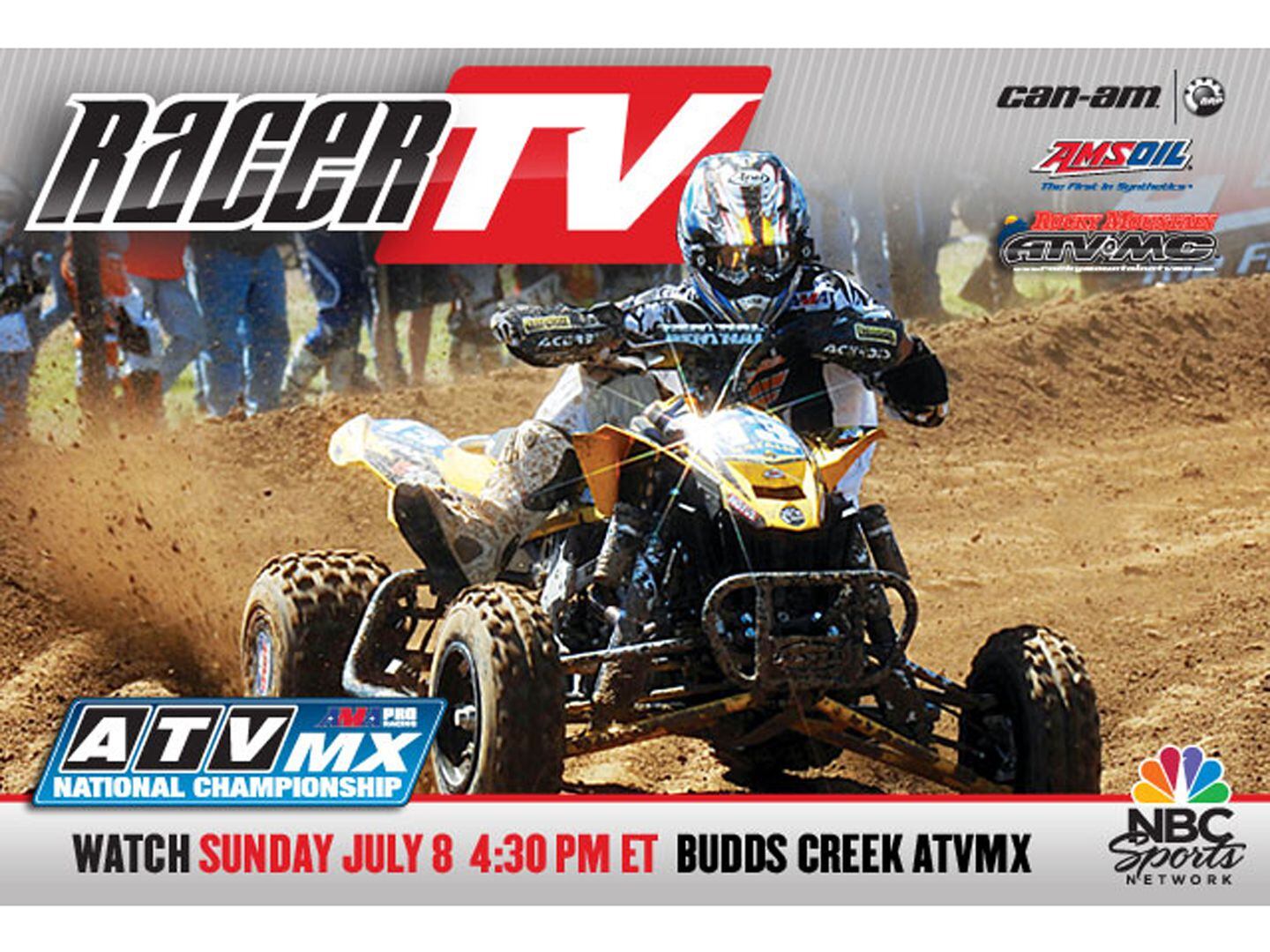 Sunday at 4:30PM ET on NBC Sports Network - Budds Creek ATVMX | ATV Rider